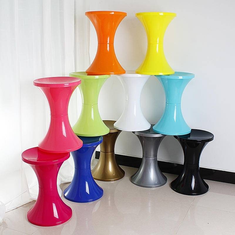 Qi Plastic Popular Plastic Stool Chair Dining Table Stool Small Bench ...