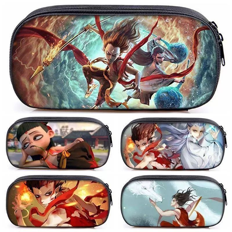 Large Capacity Nezha Pen Case Children's Cartoon Stationery Box Primary ...