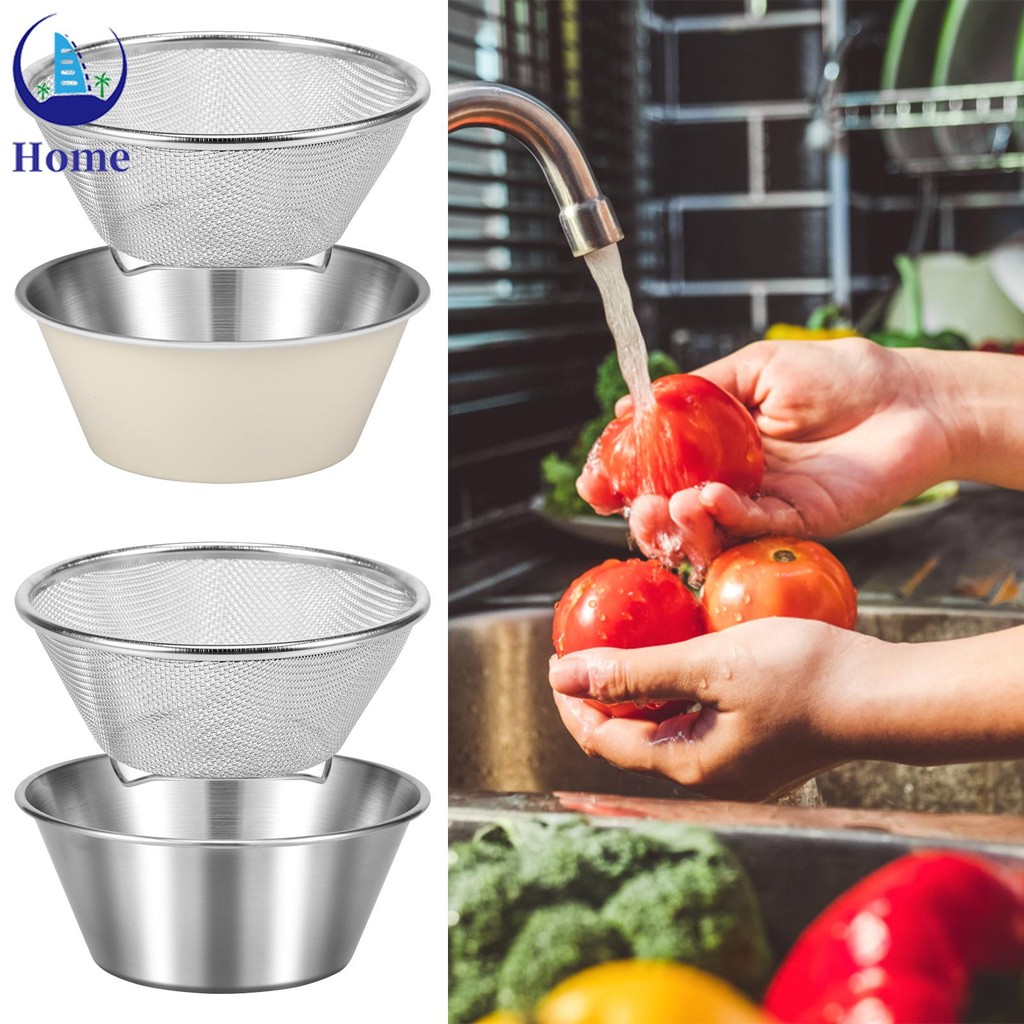 Mini Colander With Bowl Stainless Steel Colander Set Strainer Bowl Set ...