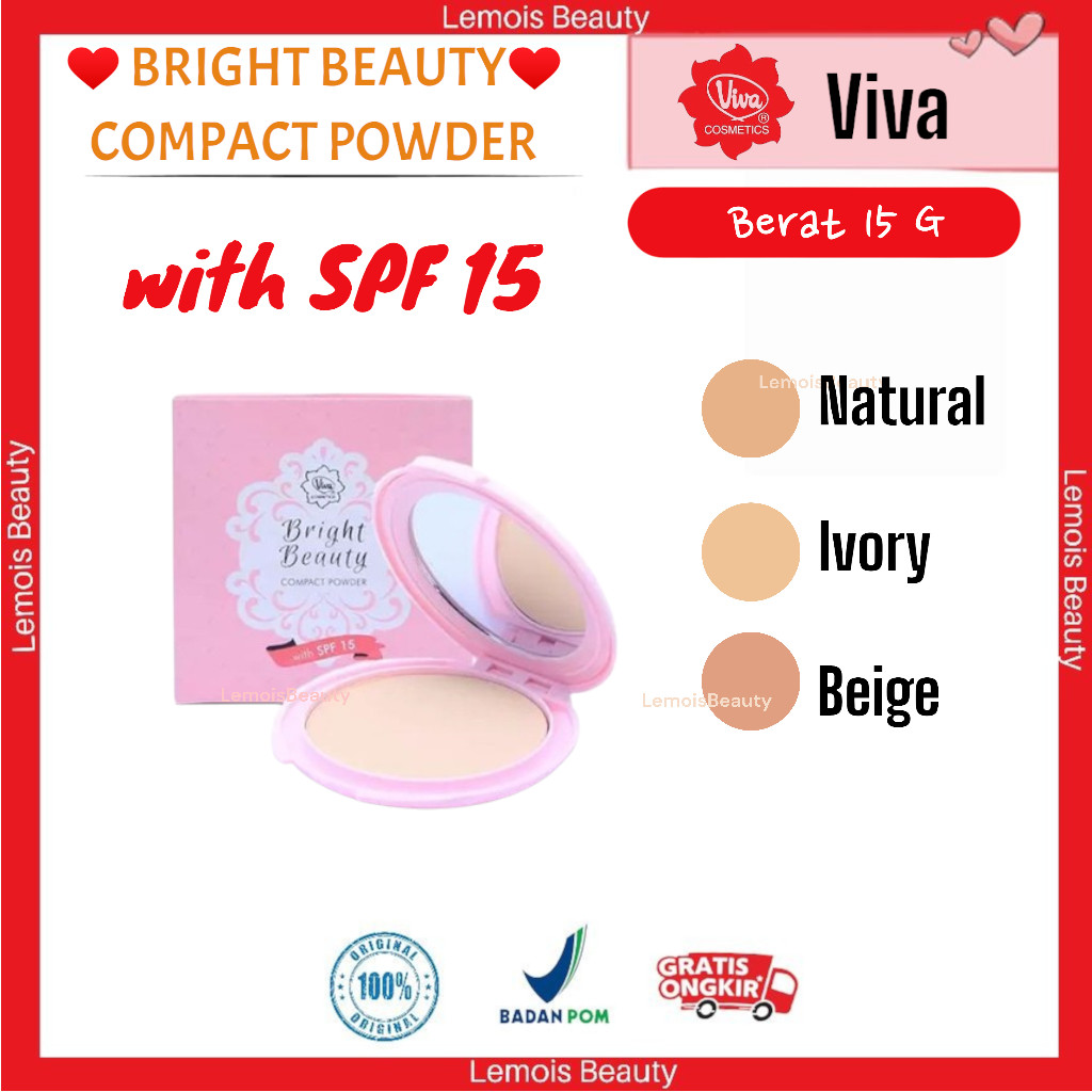 IMP- Viva Bright Beauty Compact Powder with SPF 15 (3 color variants ...