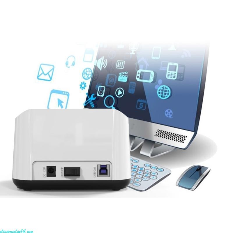 dreamedge14 Dual-Bay External- Hard Drive Dock USB3 0 HDD Duplicator ...