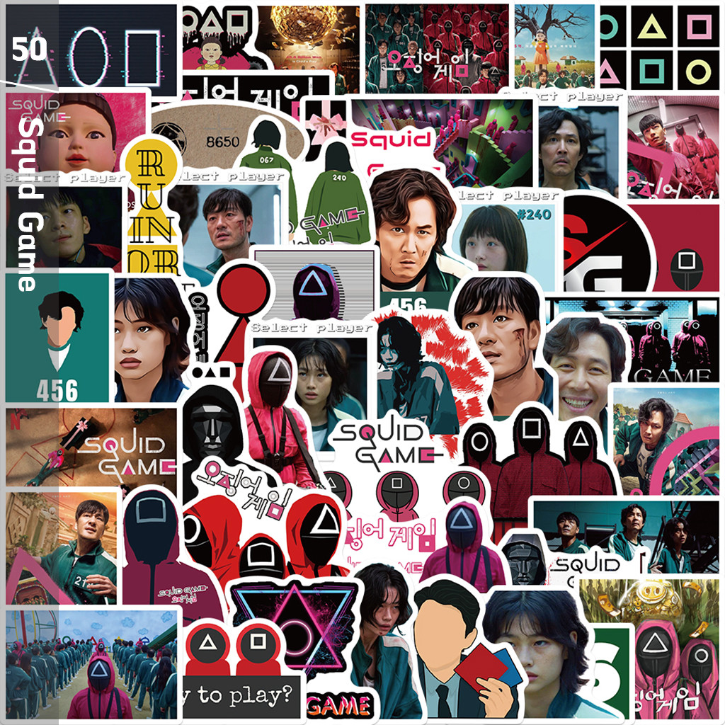 Y&P| Squid Game Stickers Set Korean TV Series Graffiti Waterproof ...
