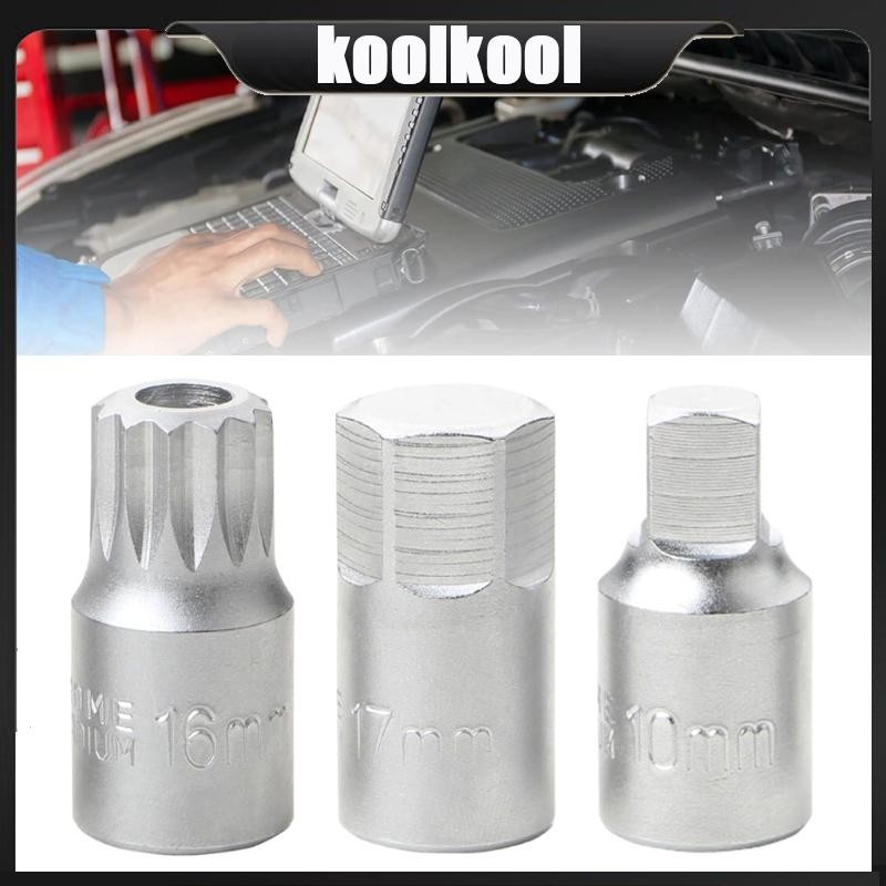 Kool M16 H17 S10 Square Oil Sump Drain Plug Key Tool Remover Screw ...