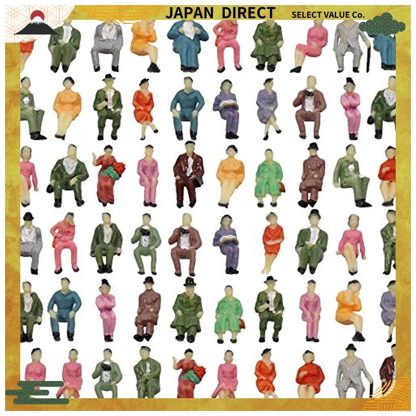 JAPAN DIRECT Scene Collection Human Figurines Sitting Figures Painted ...