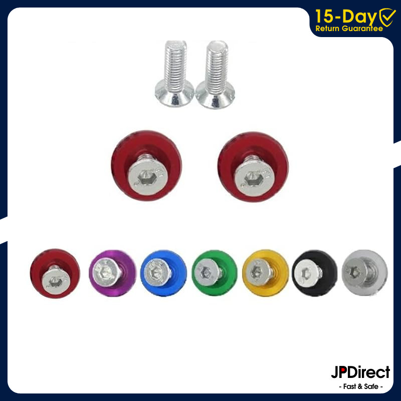 Universal License Plate Bolts Set of 2 - Anti-Theft, Tamper-Proof M6 ...