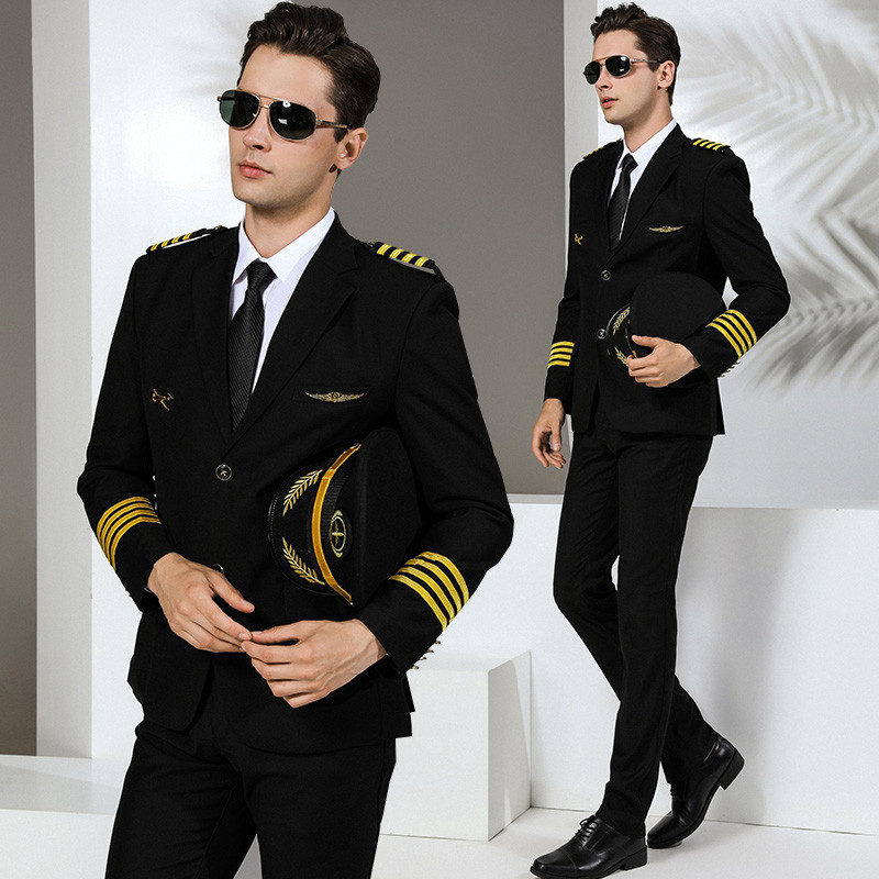 [Factory Ready Stock] New Arrival Uniform Jacket Male Pilot Costume ...