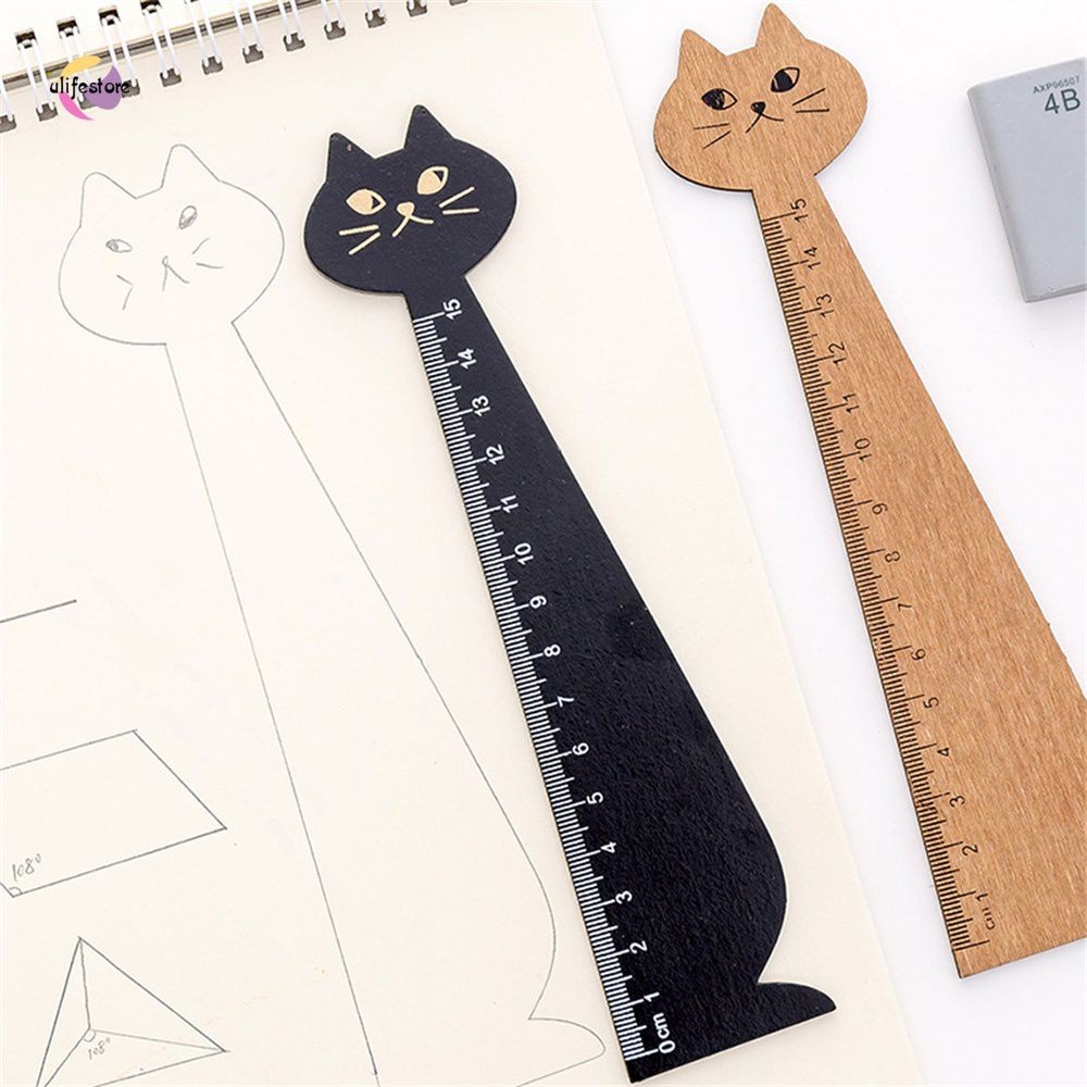 【Fast delivery】 Stationery Wooden Ruler Convenient Easy To Pick Up ...