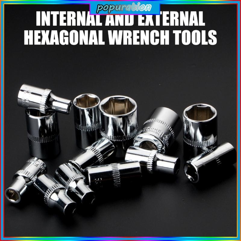 POP Precise Engineered Professional Short Socket Set Wrench Accessory 6 ...