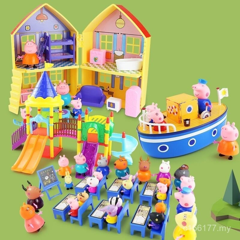 Piglet Peppa Family Four Play House Toys Peppa Character House Children ...