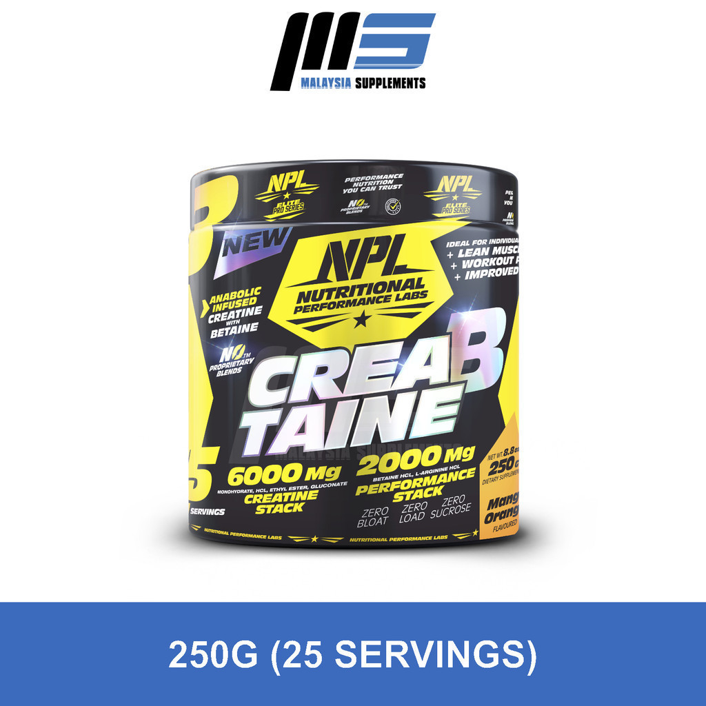 NPL Crea-B-Taine (250g) - Intra-Workout, Post-Workout, Micronized ...
