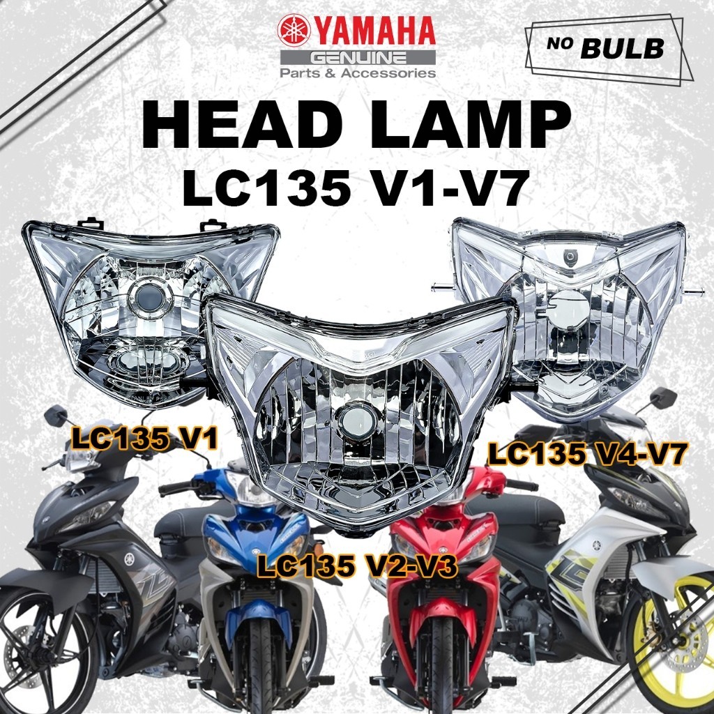 HEAD LAMP YAMAHA LC135 V1 LC135 NEW V2 V3 V4 V5 V6 V7 CLEAR LAMPU DEPAN HEADLAMP HEAD LIGHT ...