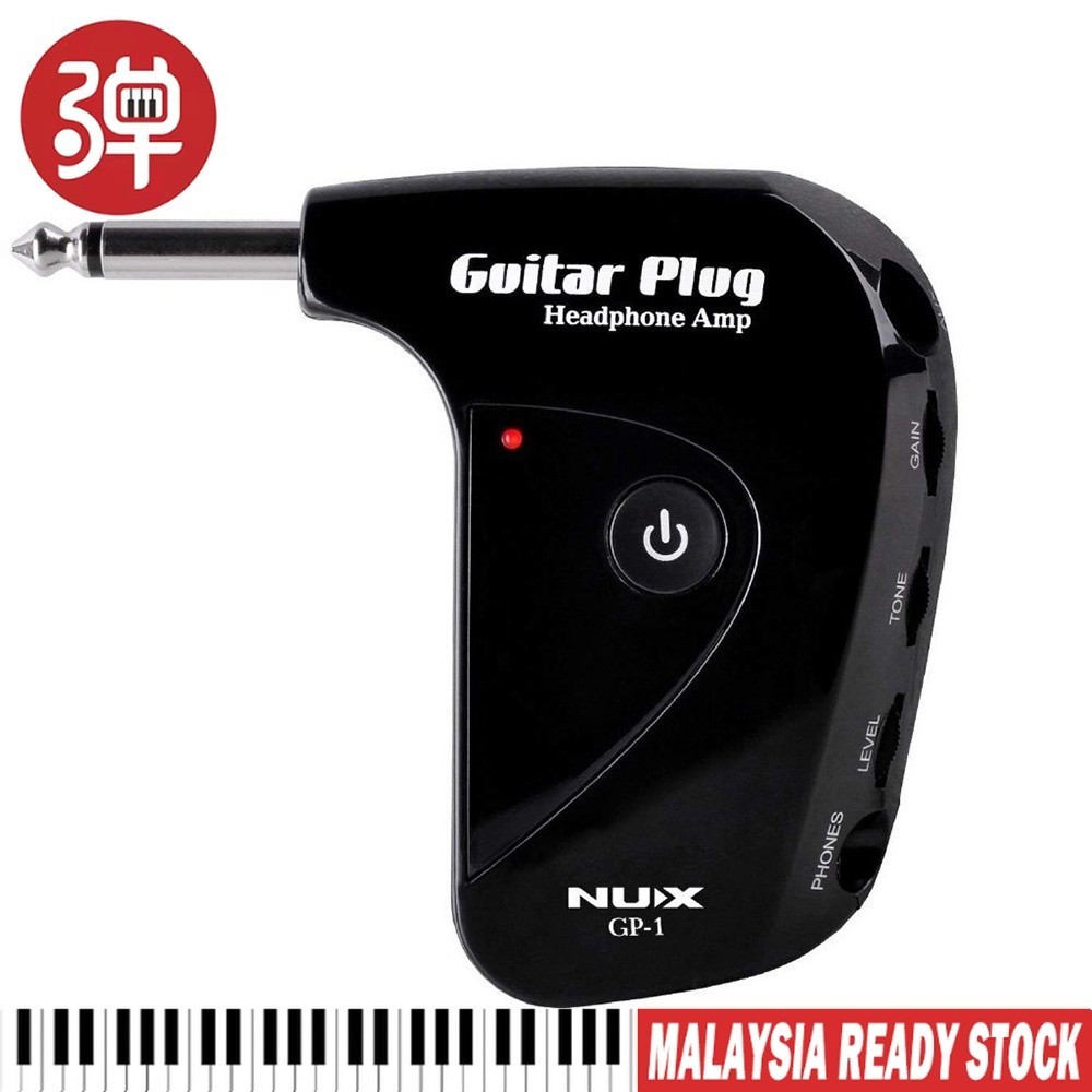 NUX GP-1 Guitar Plug Headphone Amplifier Mini Plug-in Amp Built-in ...