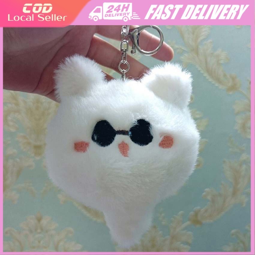 Jujutsu Kaisen satoru gojo cat Doll Plush Bag Pendant Cute Cat Keyring ...