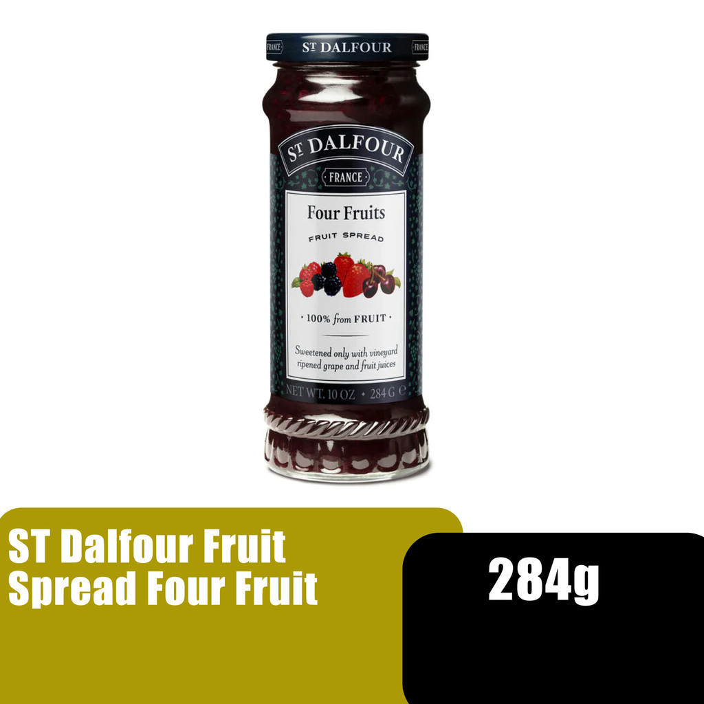 St Daflour Natural Fruit Spread Four Fruits 284g - Jem roti strawberry ...