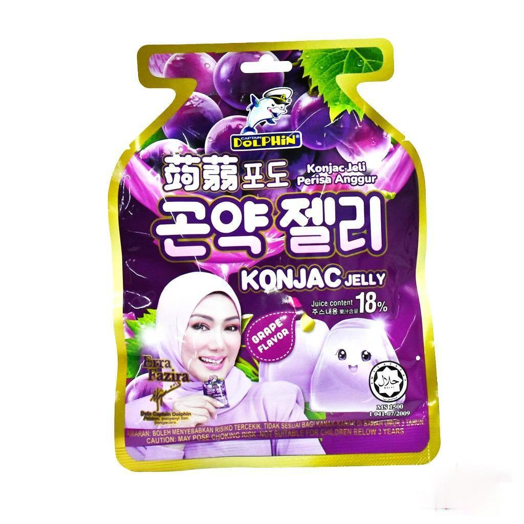 Captain Dolphin Konjac Jelly Grape Flavour 20g (6pcs/pack) | Shopee Malaysia