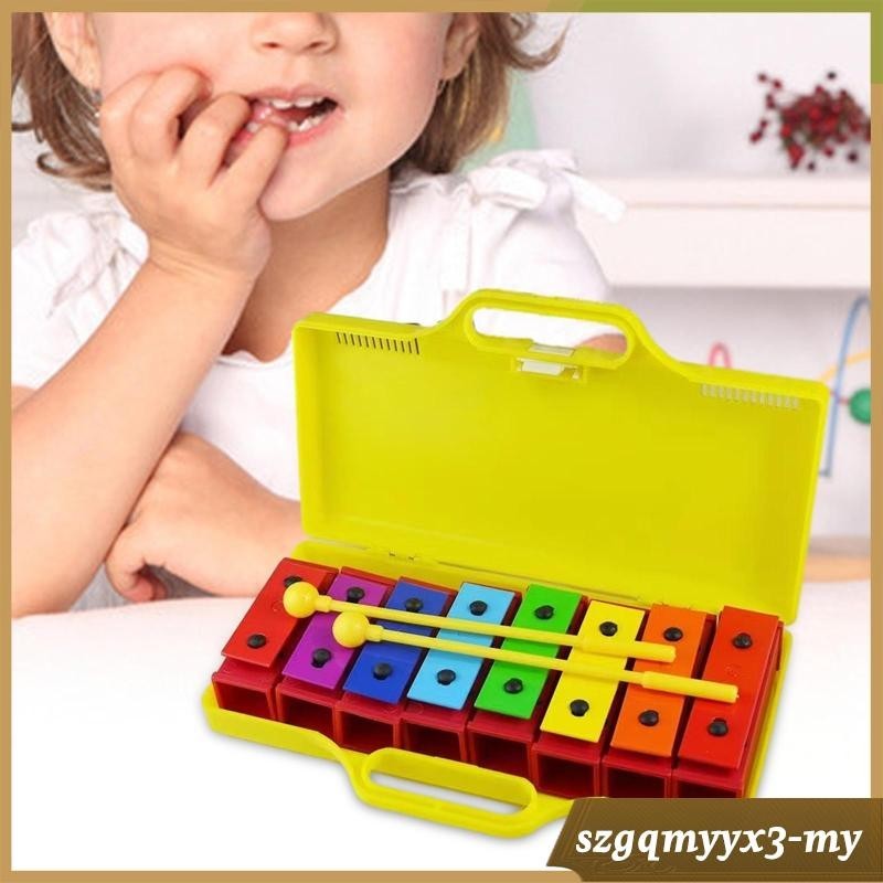 [ Xylophone with Case Motor Skills Educational Glockenspiel Xylophone ...