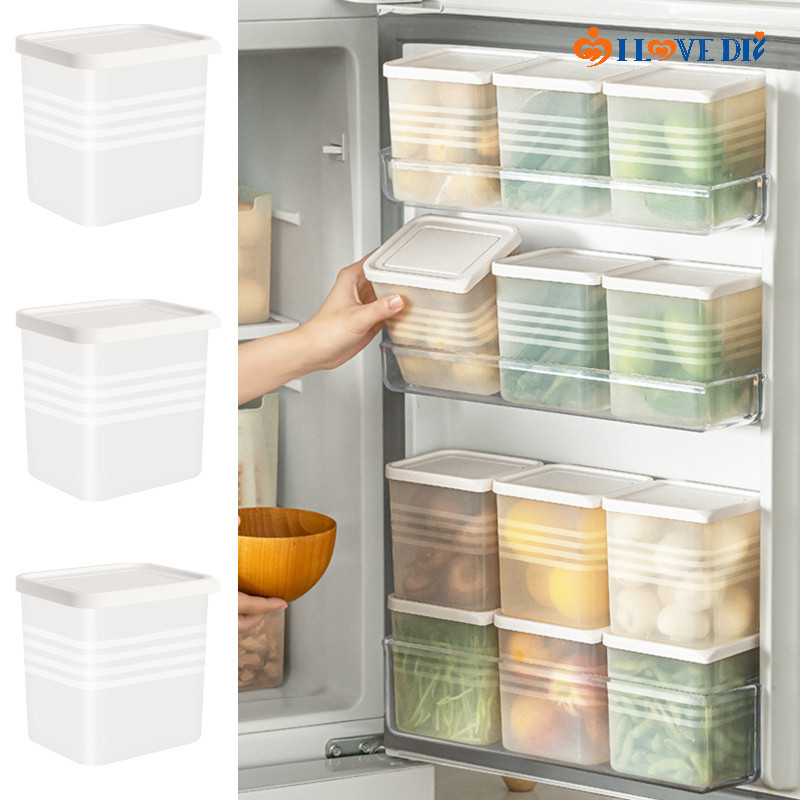 Portable Plastic Transparent Fridge Frozen Sorting Box Vegetable Fruit ...