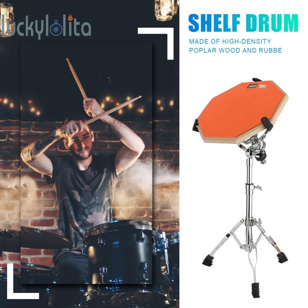 12-Inch Drum Pad Stand Kit 20-27in Height Double Sided Percussion Board ...