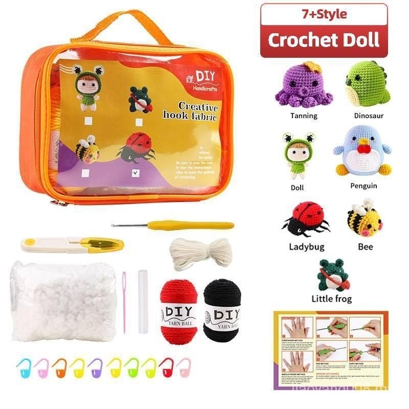 Cartoon Cute Diy Crochet Doll Woolen Material Set Handmade Beginners ...