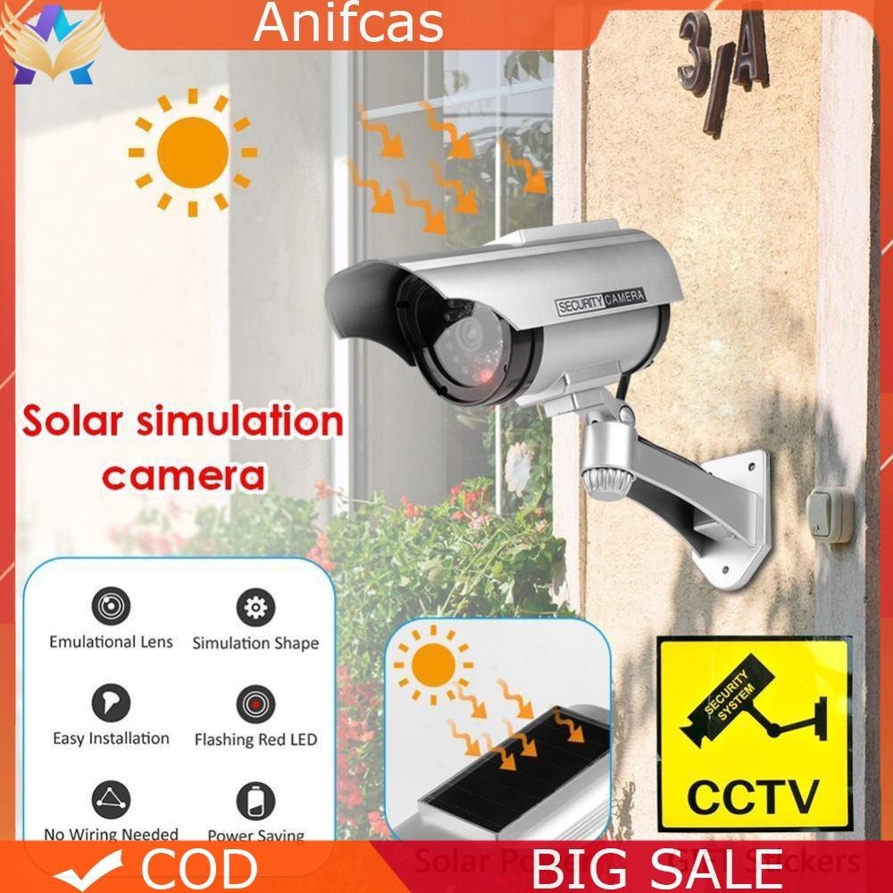 Solar Fake Camera LED Monitor Simulation CCTV Surveillance Dummy ...