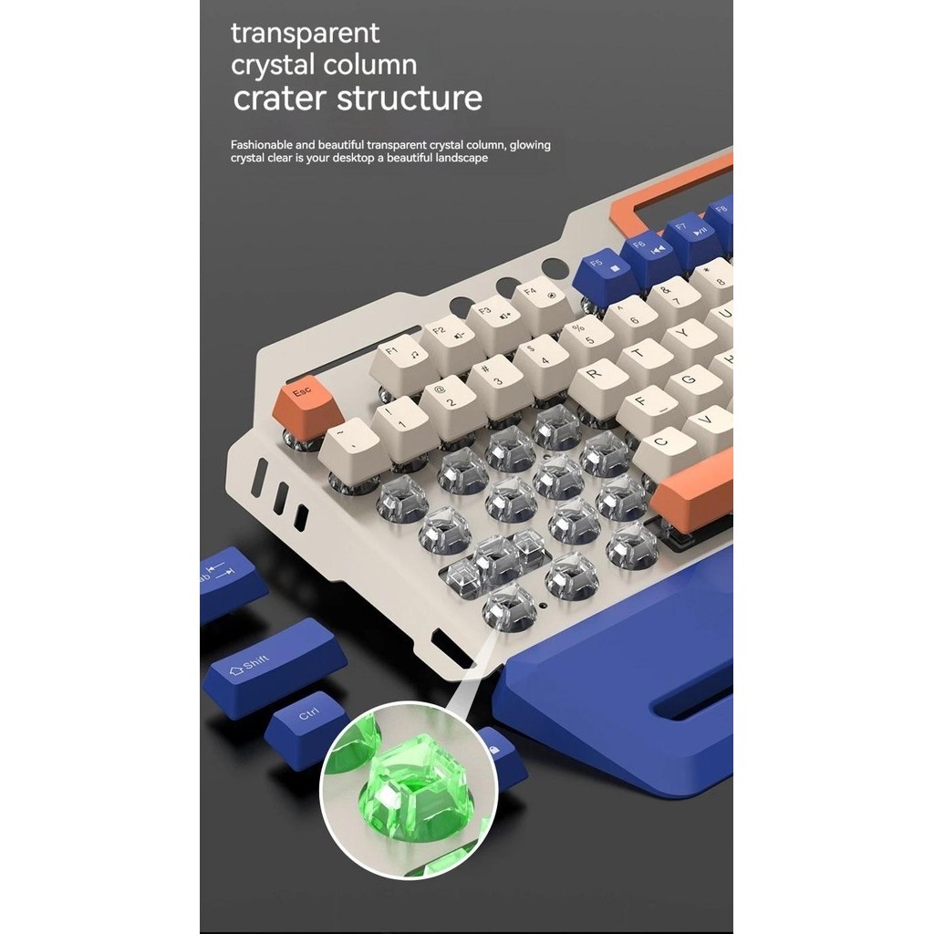 Xuan Silver Fox K90 Mechanical Touch Metal Keyboard And Mouse Set 104 ...