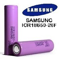 ORIGINAL Samsung 26f 18650 Battery 3.7v Rechargeable 2600mAh Lithium ...
