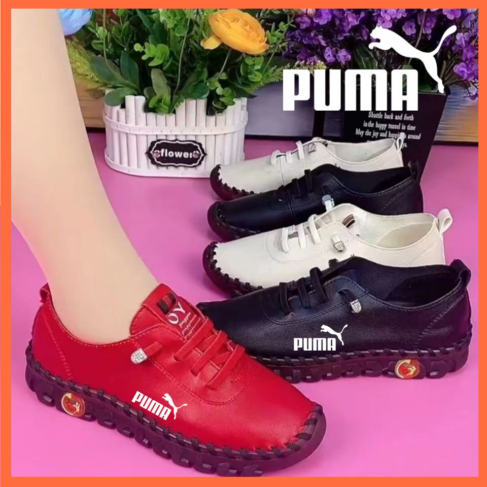 Ready Stock 2024 Size 35-41 Kasut Raya Women's Leather Shoes Kasut ...