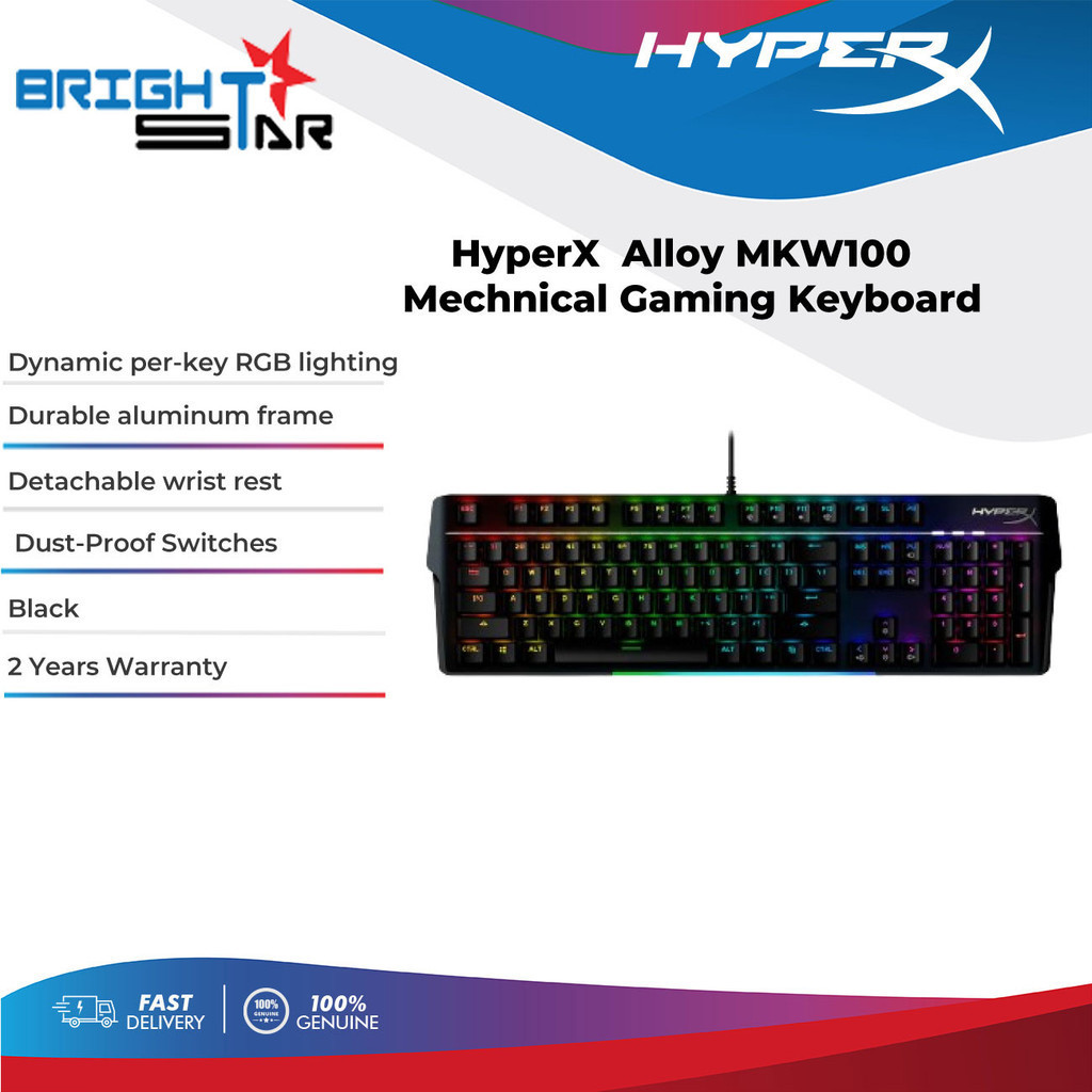 HyperX Alloy MKW100 Mechanical Gaming Keyboard - US Layout | Shopee ...