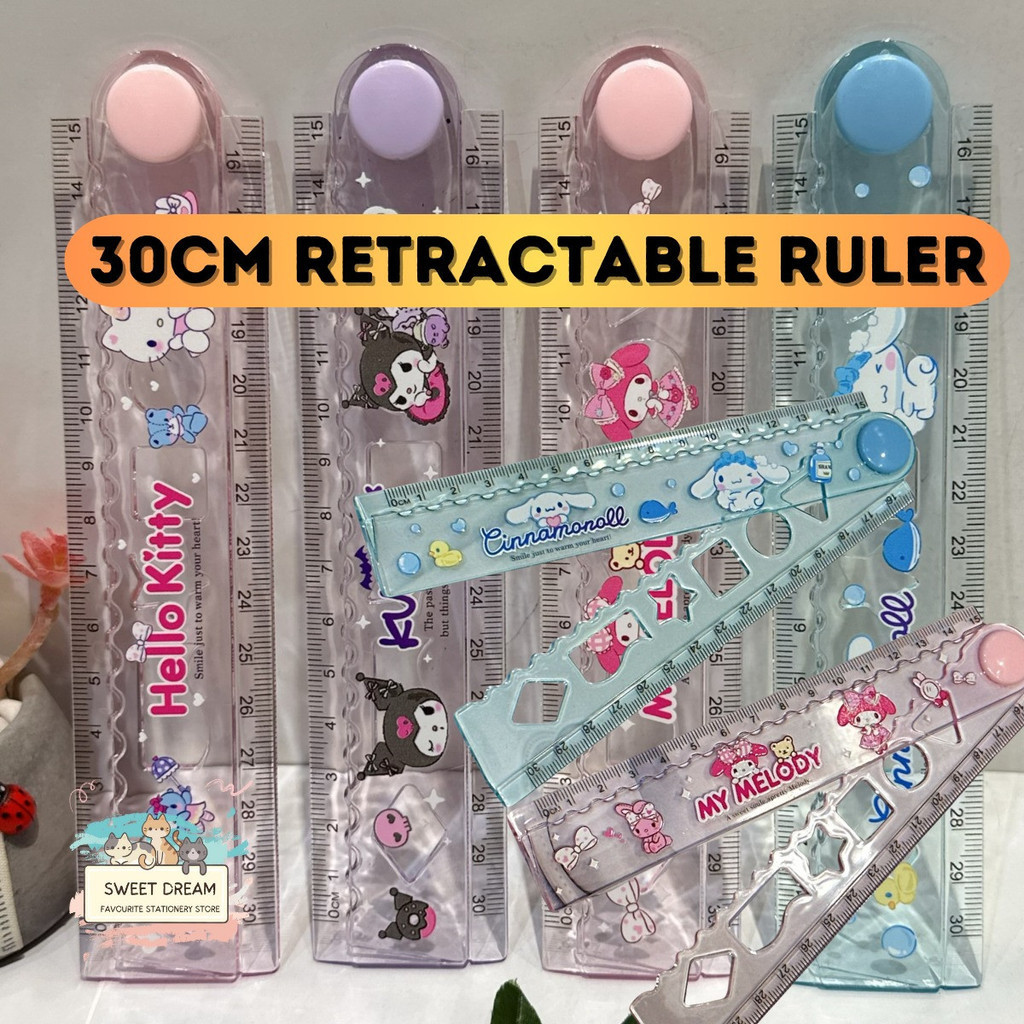 15/30cm SANRIO Kuromi My Melody Cinnamoroll Hello Kitty Transparent ...