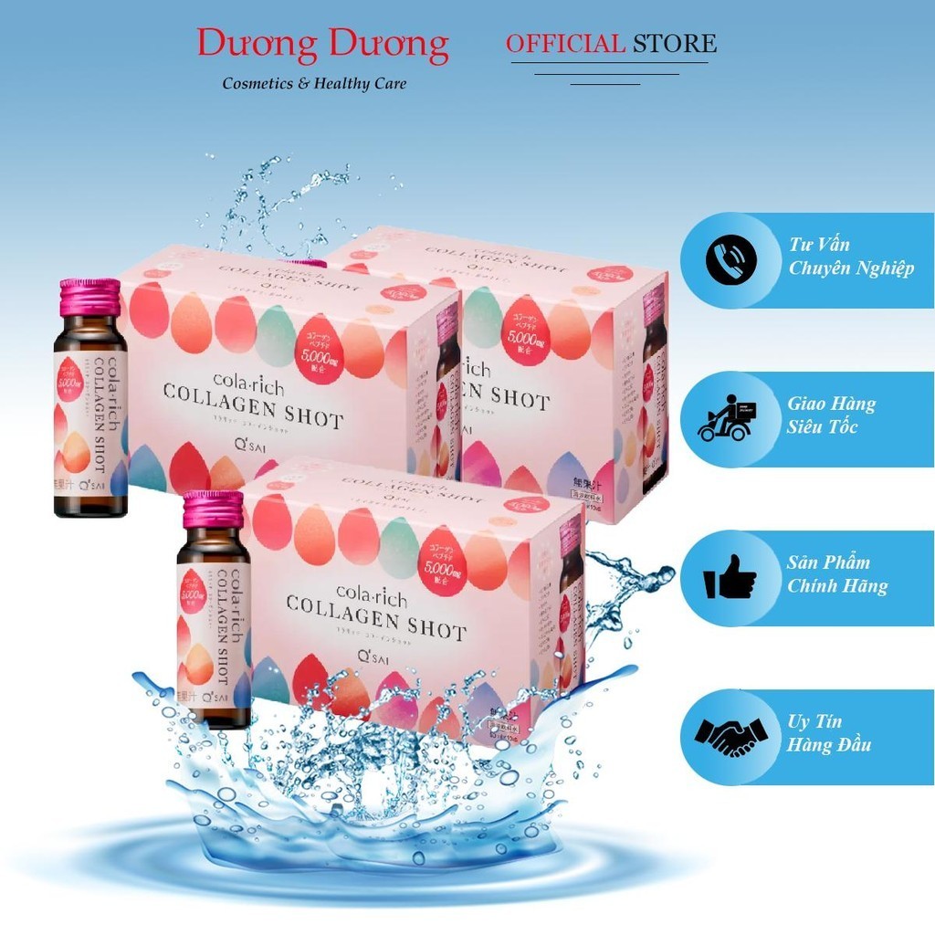 Combo 3 Boxes of Collagen Cola-rich Collagen Shot Q'sai Japan Box of 10 ...