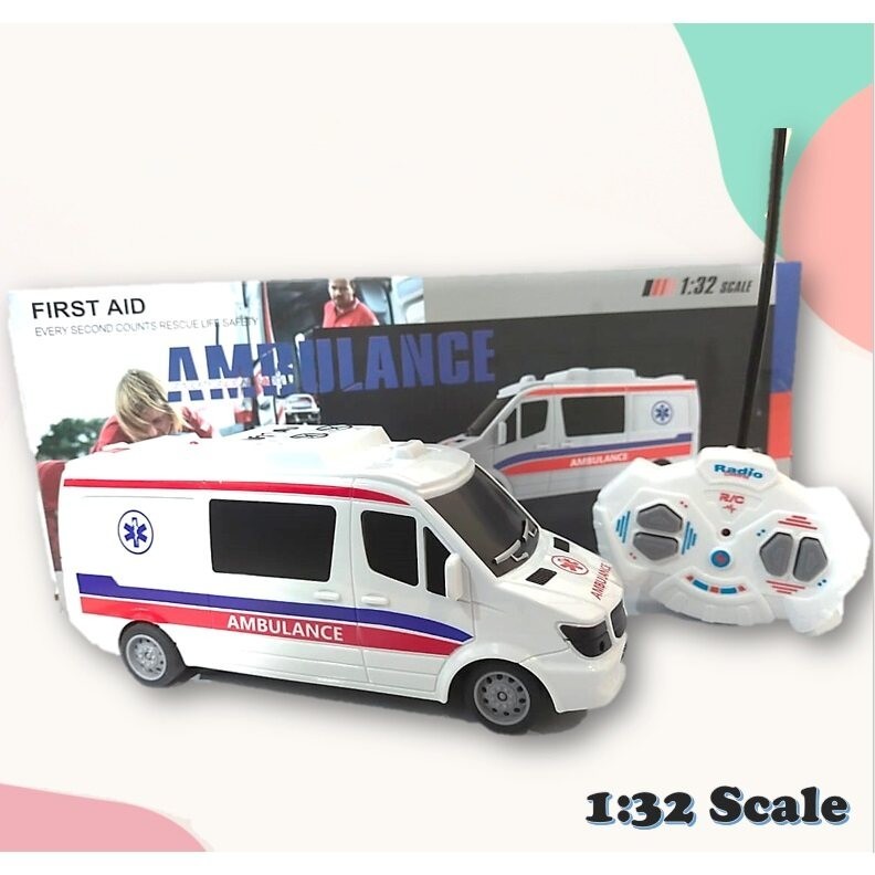 1:32 Remote Control Ambulance Toys Play Vehicle with Light for Boys ...