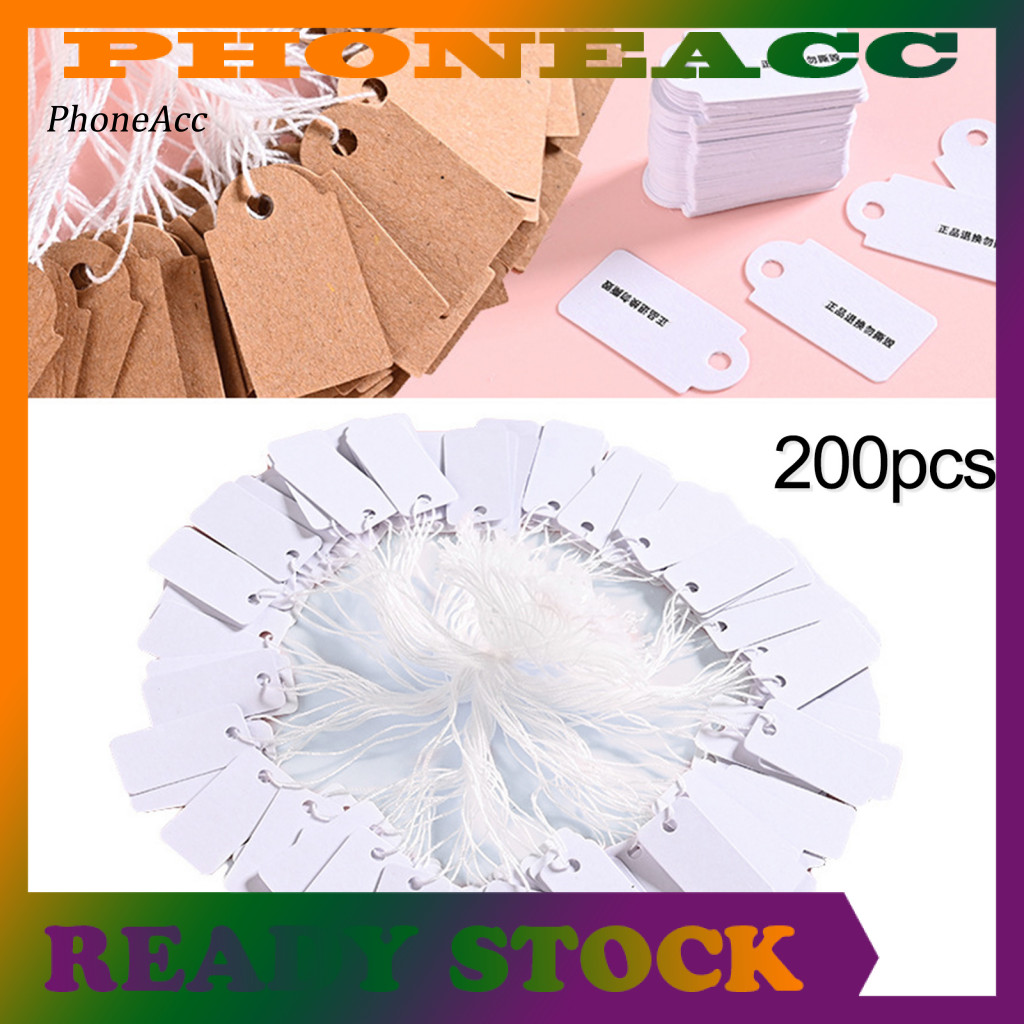 White Writable Labels Watch Tag Labels 200pcs White Paper Labeling Tags ...