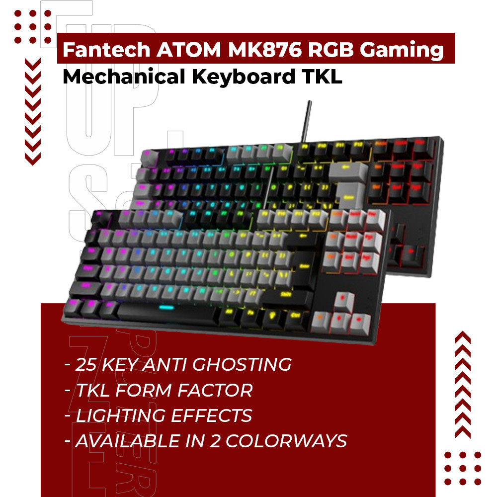 Fantech ATOM MK876 RGB Gaming Mechanical Keyboard TKL | Shopee Malaysia