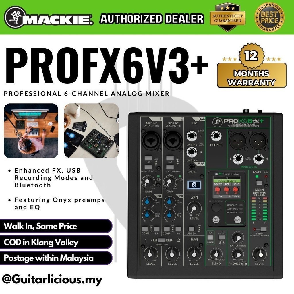 Mackie PROFX6V3+ 6-channel Professional Analog Mixer With USB ...