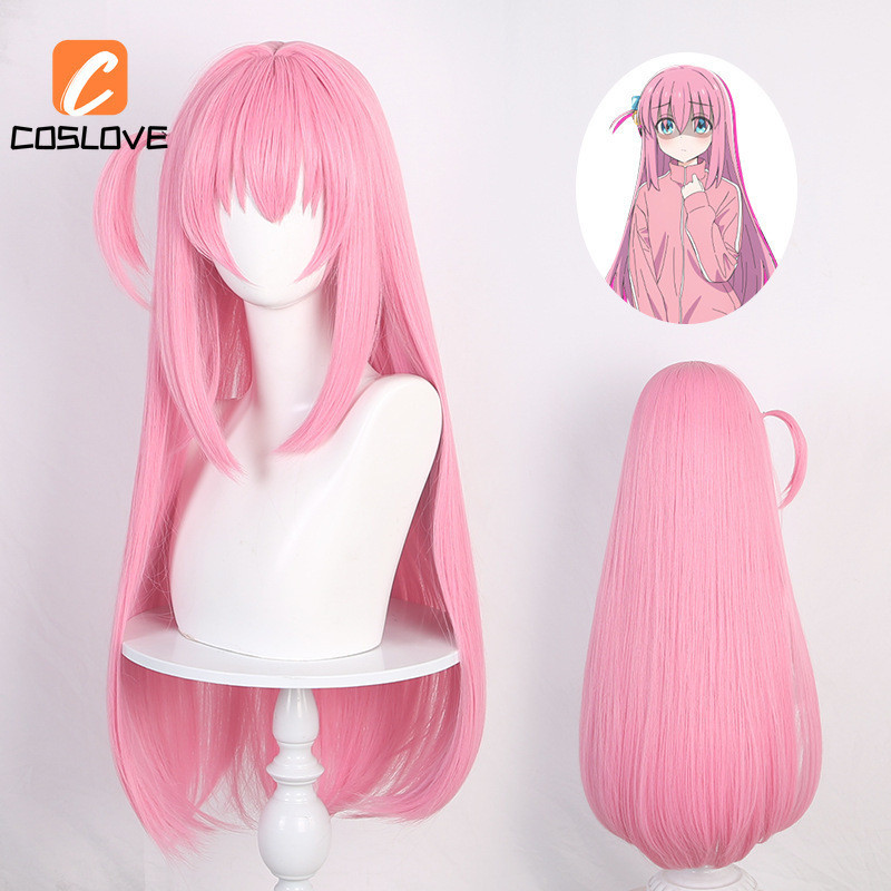 Anime Bocchi The Rock Goto Hitori Cosplay Pink Color Wig Suit for Girl ...