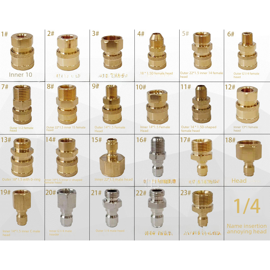 High Pressure Washer Outlet Water Pipe Quick Conversion Joint Car Wash ...