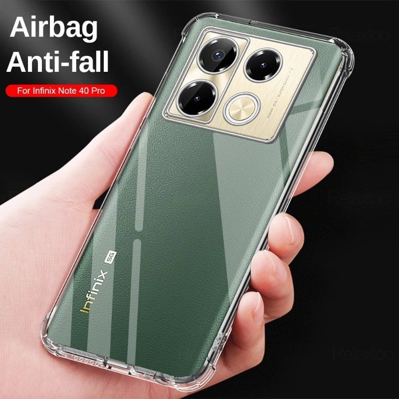 In Finix Note 40 Pro Zero 30 Hot 40 Pro 5G 4G Case Transparent Airbags Anti-Fall Cover Capa For ...