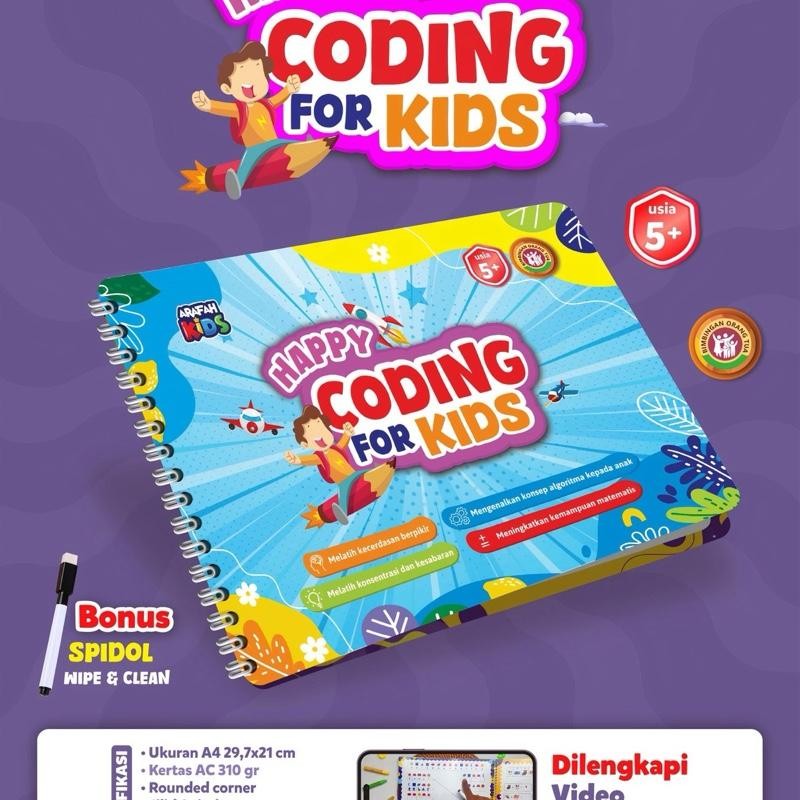 Coding Book For Kids Happy Coding For Kids Spiral Volume Age 3-5 Years ...