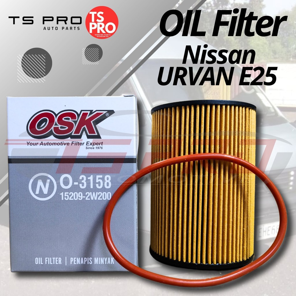 Nissan URVAN E25 OSK Genuine Engine Oil Filter Penapis Minyak Hitam O ...