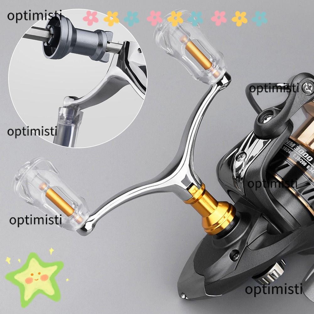OPTIMISTI Double Grip Handle, Lightweight Aluminum Alloy Fishing Reel ...