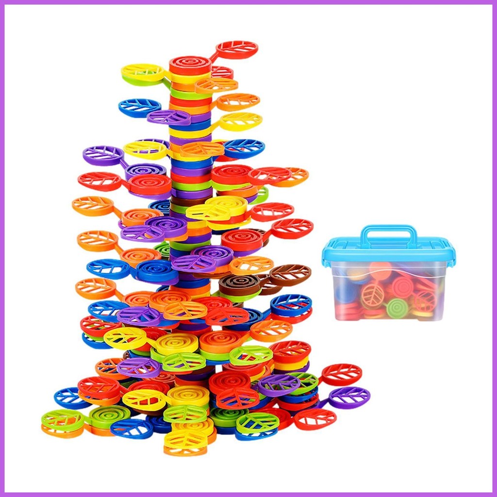 Block Stacking Toy Puzzle Blocks Toys Building Tree Stacking Kit Train ...