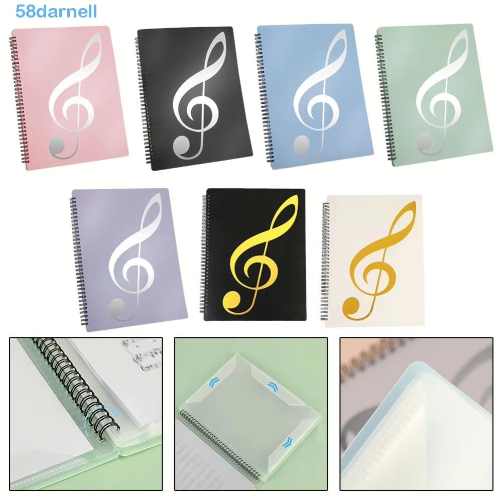 DARNELL Multi-layer Music Score Folder, Flexible 40 Pages Piano Music ...