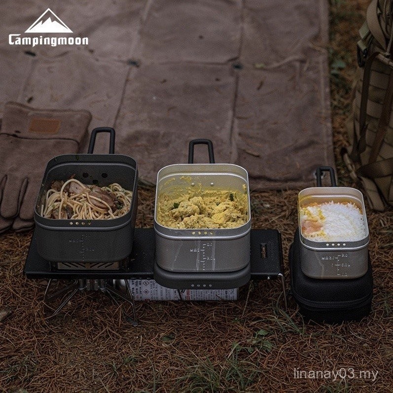 Campingmoon CAMPINGMOON Pressure Relief Aluminum Lunch Box Outdoor ...