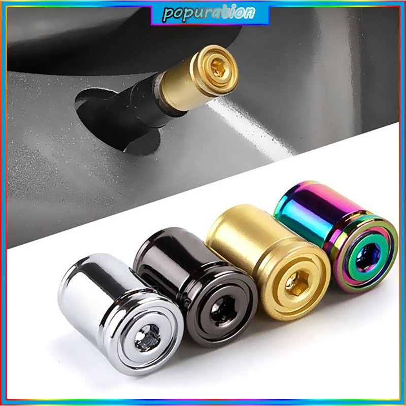 POP Zinc Alloy Valves Stem Caps Cover 4Piece Set with Airtights Rubber ...