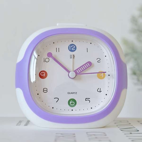 Alarm clock Bedside Silent Alarm Clock Children Candy Color Cute Clock ...