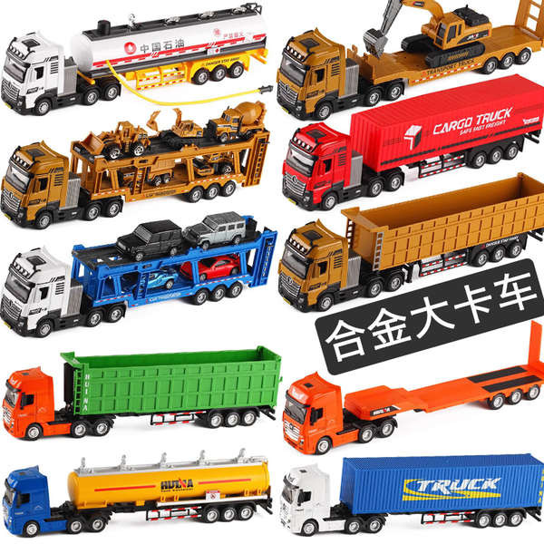 mainan kanak kanak lori mainan besar Trak pengangkutan kontena tentera ...