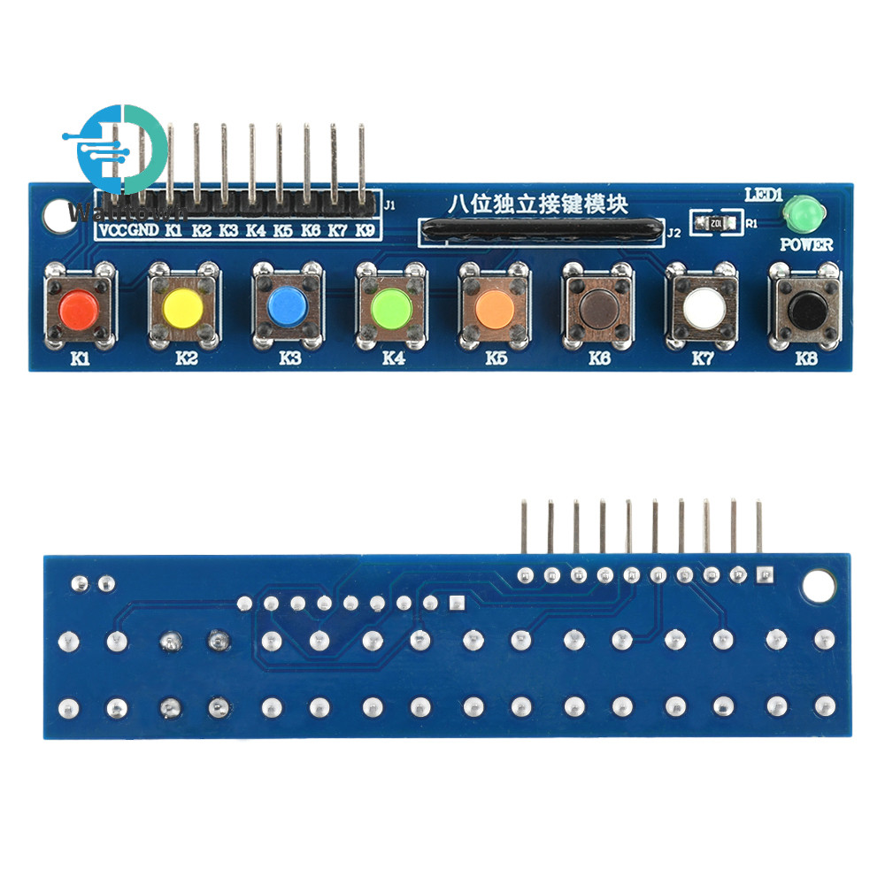 8 Individual Keys Touch Button Module with LED Indicators Tap Button ...