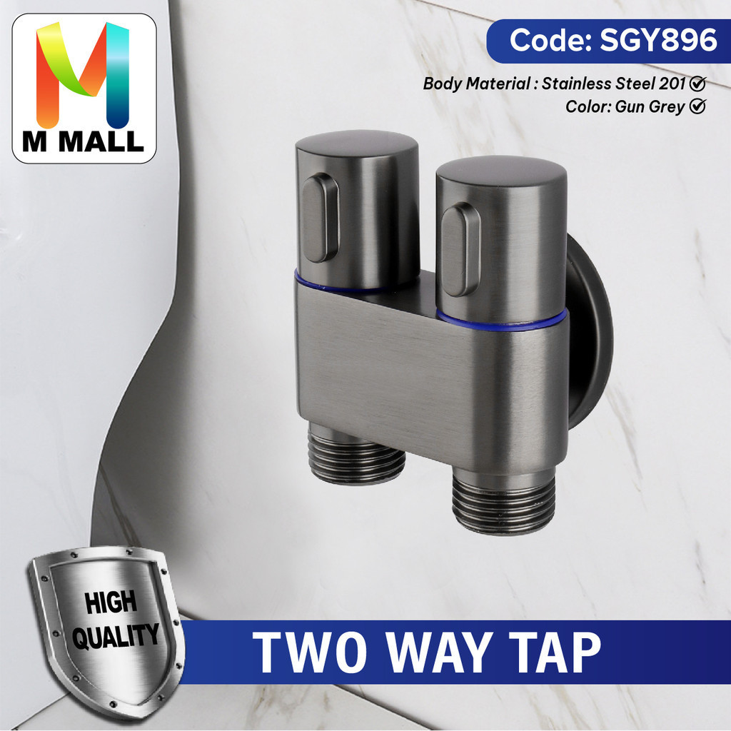 MMALL Stainless Steel 201 GUN GREY ONE INTO TWO OUT DOUBLE Control ...