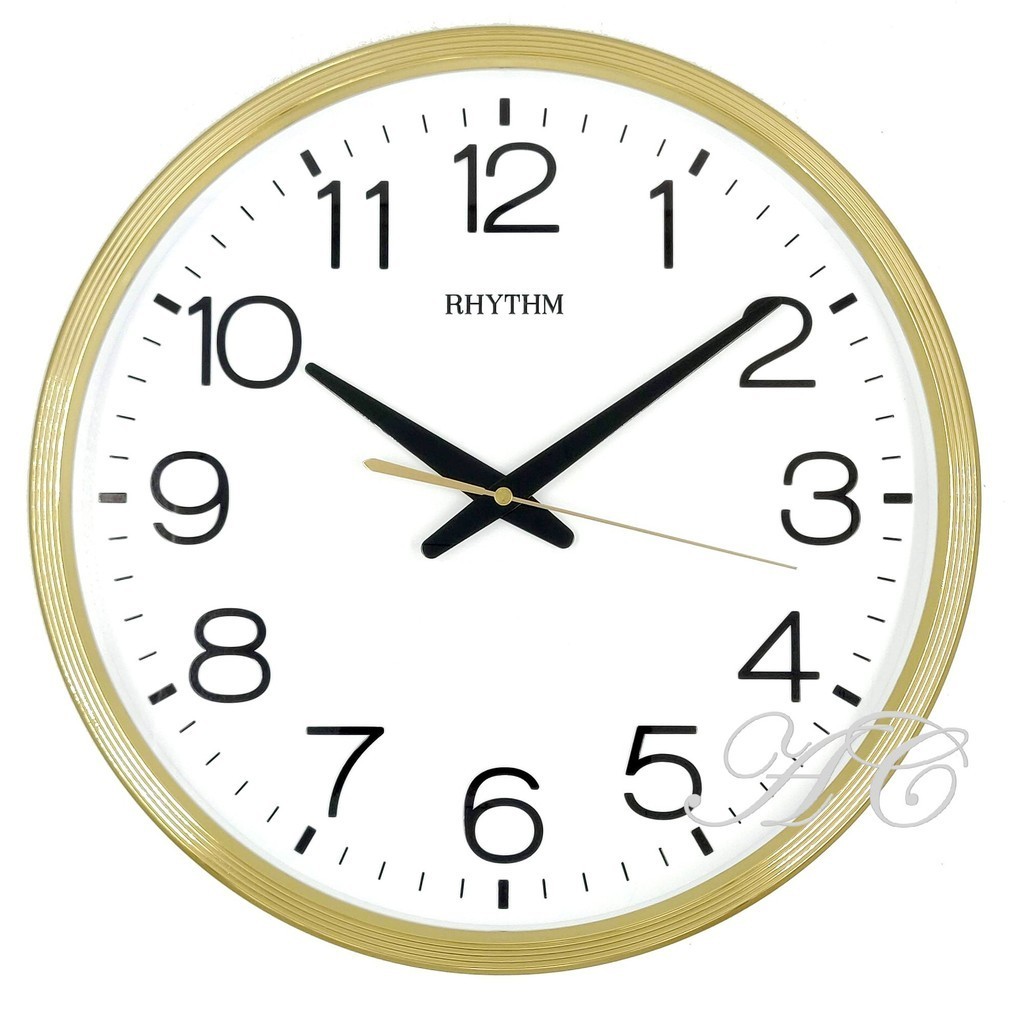 100% ORIGINAL RHYTHM Silent 3D Numeral Analogue Wall Clock (Jam Dinding ...