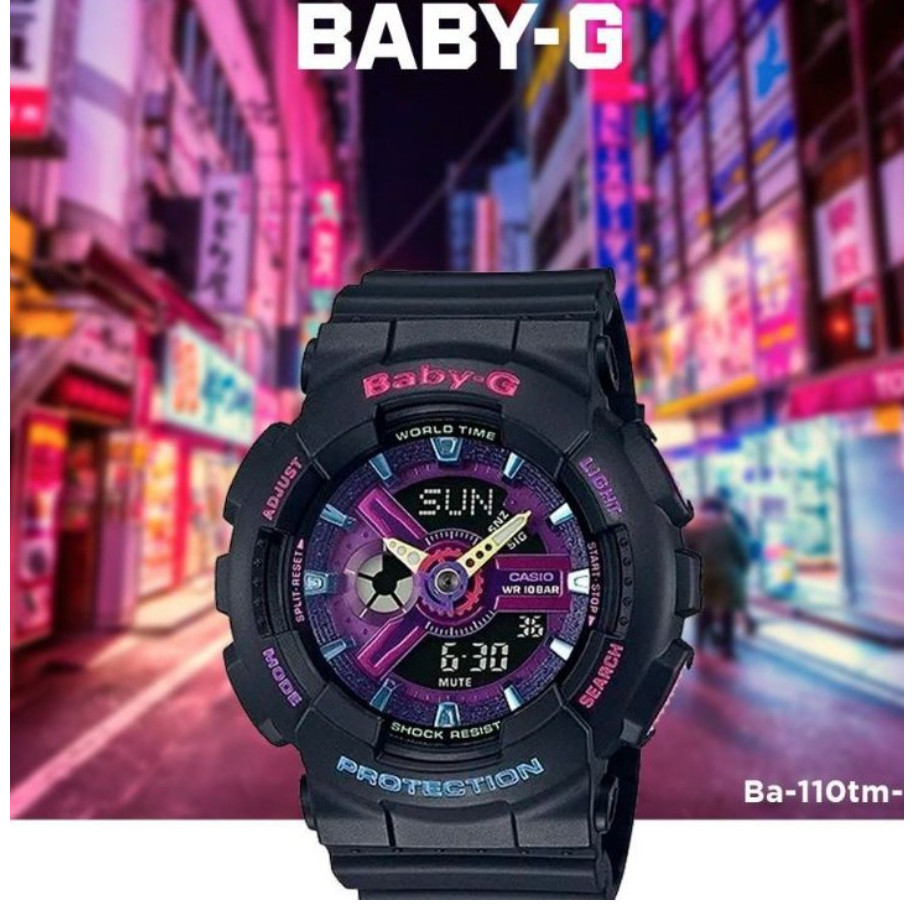 Women Watch Baby G BA110 Black TM Jam Baby G jam tangan wanita women ...